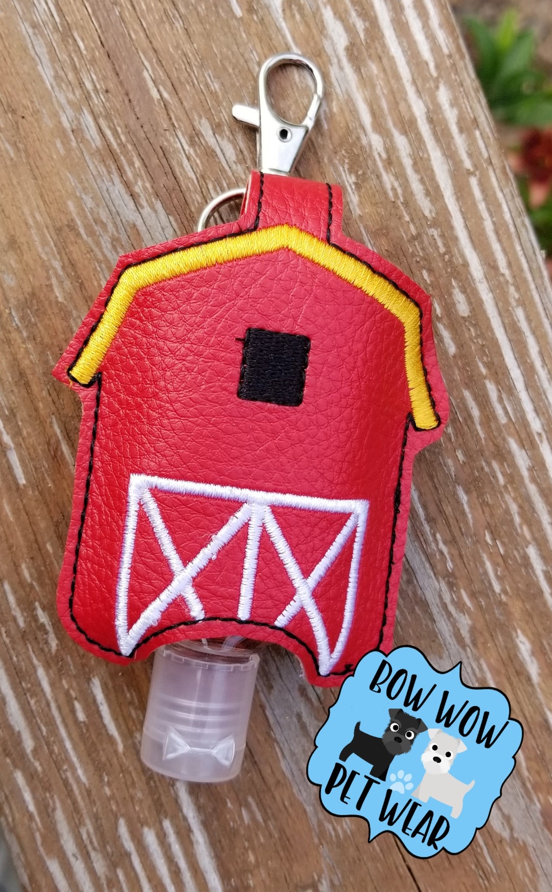 Red Barn Sanitizer Holder Keychain - Etsy