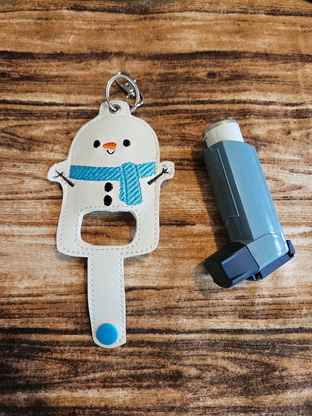 Snowman Inhaler Holder Keychain, Winter Inhaler Holder Case Key Fob - Etsy