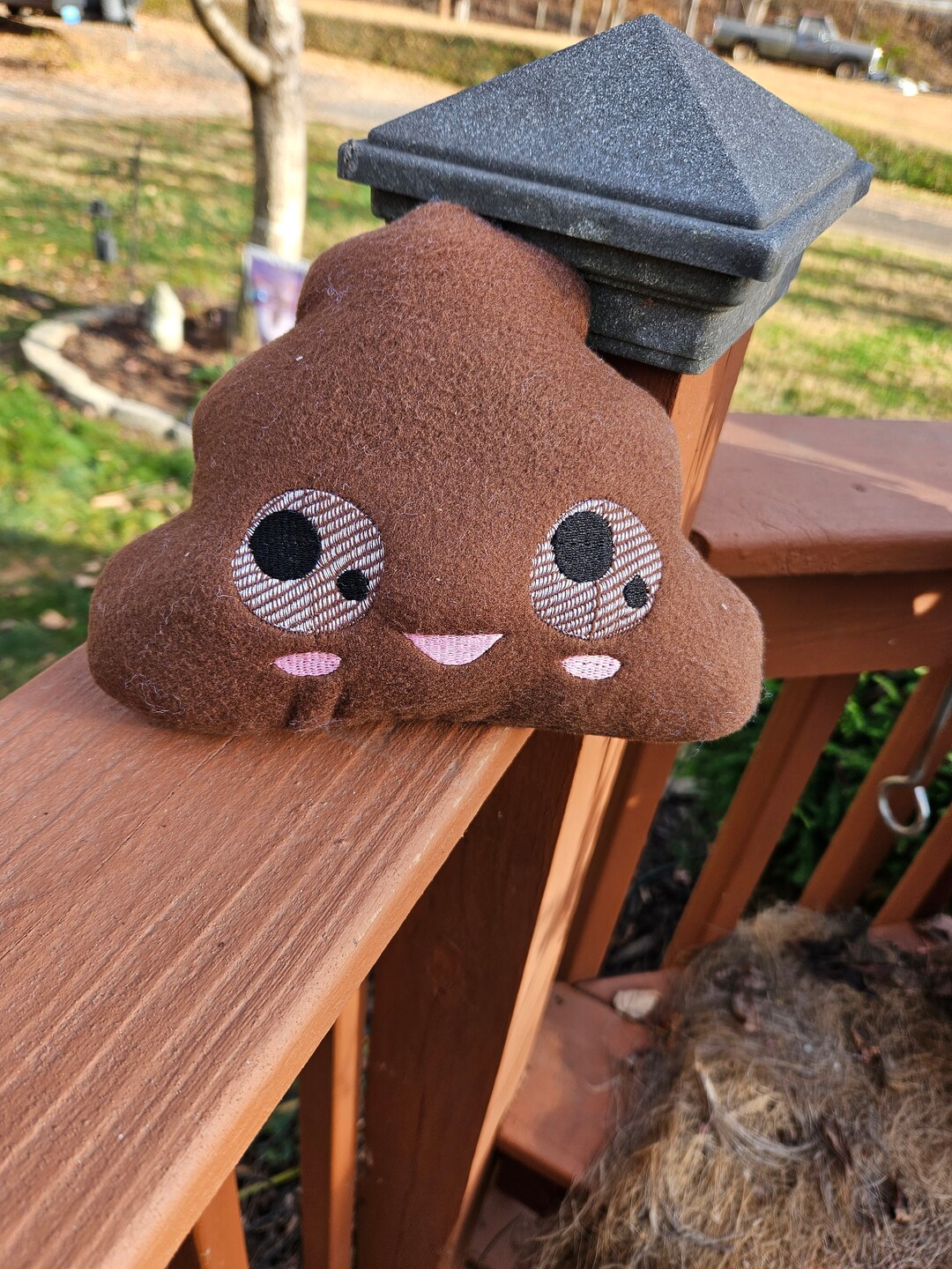 Stuffed Plush Smiling Poop Dog Toy With Squeaker - Etsy