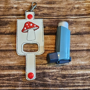 Mushroom Inhaler Holder Keychain, Cute Inhaler Holder Case Key Fob - Etsy