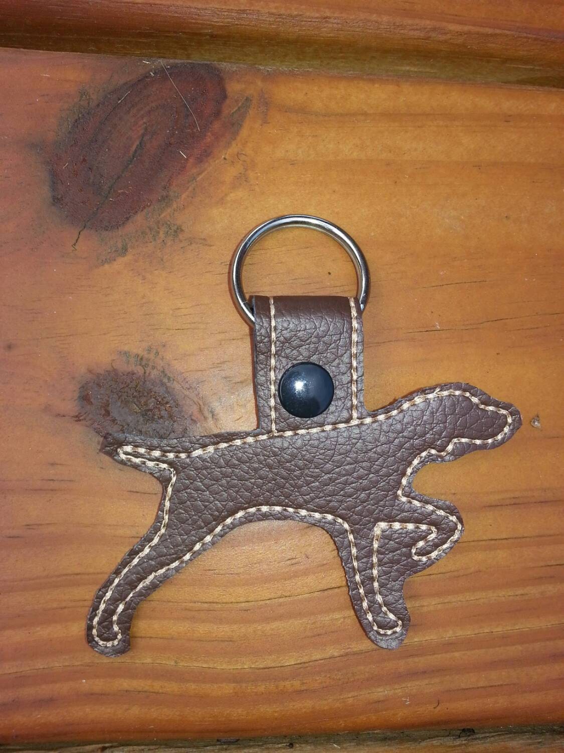 German Shorthair Pointer / Weimaraner Personalized Keychain Key Fob Tag ...