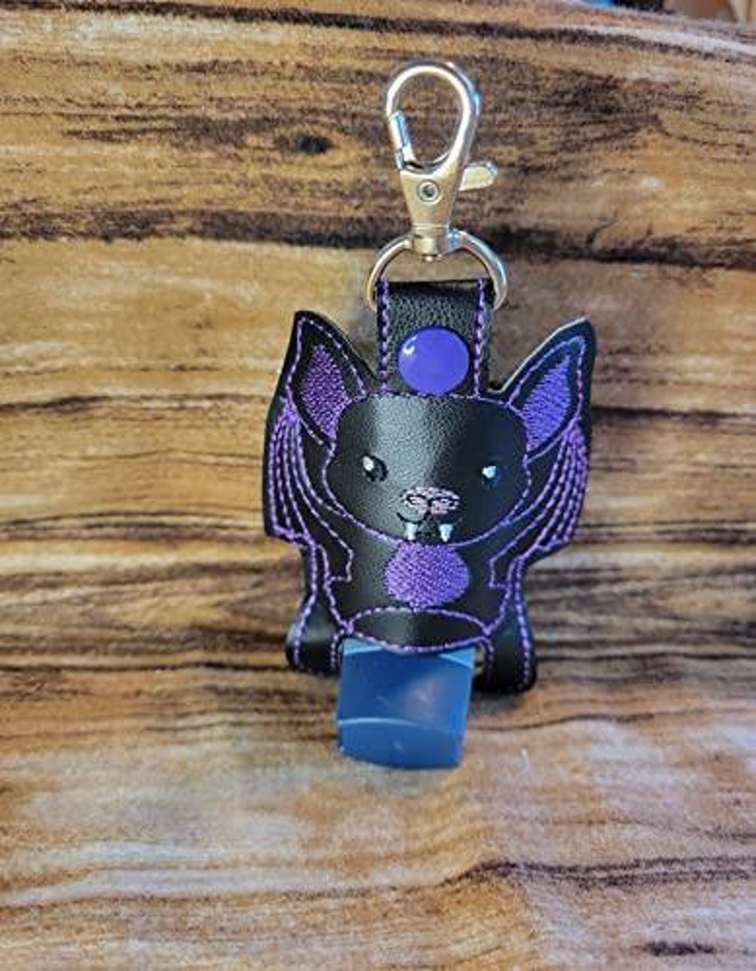 Bat Inhaler Holder Keychain, Halloween Bat Inhaler Holder Case Key Fob ...