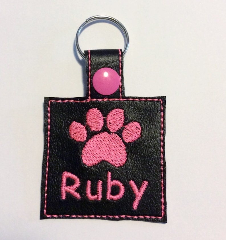 Personalized Paw Print Key Ring - Etsy