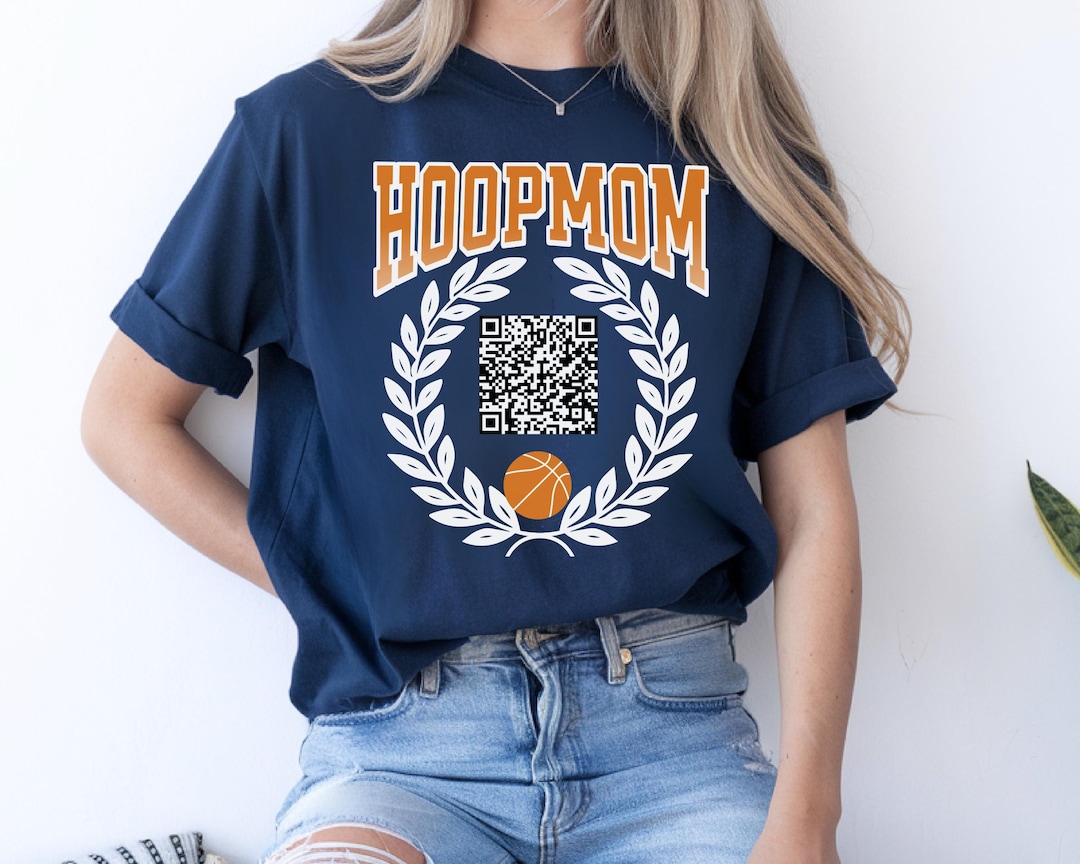Custom Basketball Mom QR Code T-shirt, Mother's Day Tshirt,gifts for ...
