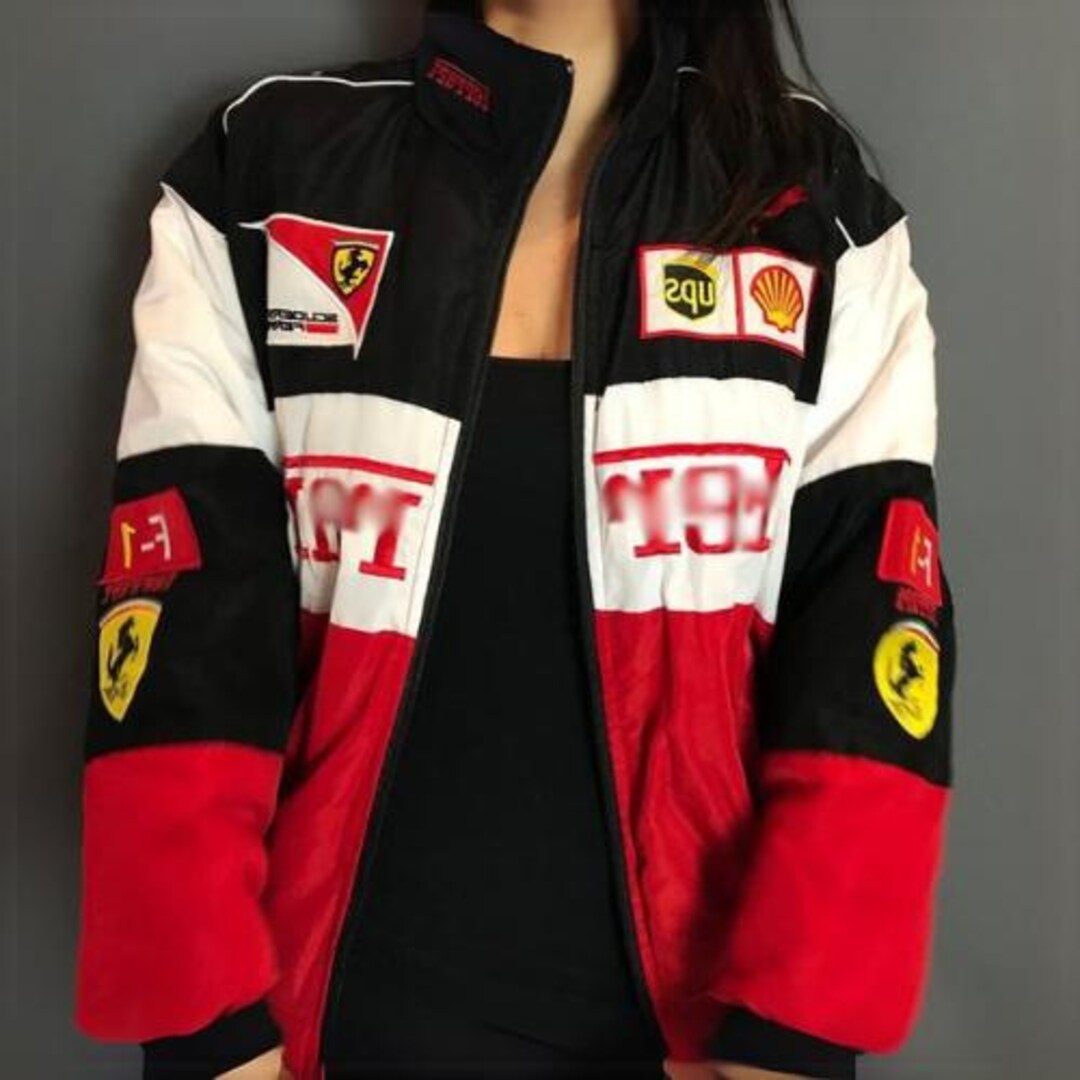 Ferrari F1 Vintage Racing Jacket Y2K Unisex, Retro Design With ...