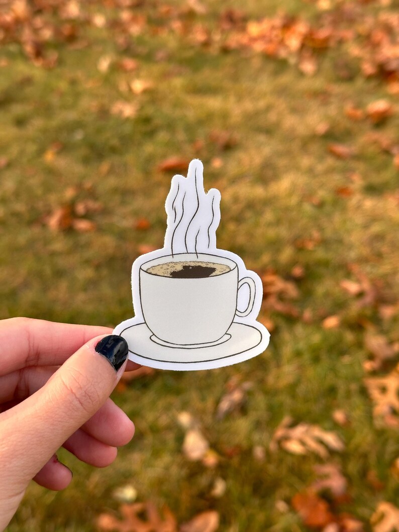 Coffee Time Sticker, Pegatina De Taza De Cafe, Caffeine Lovers, Coffee ...