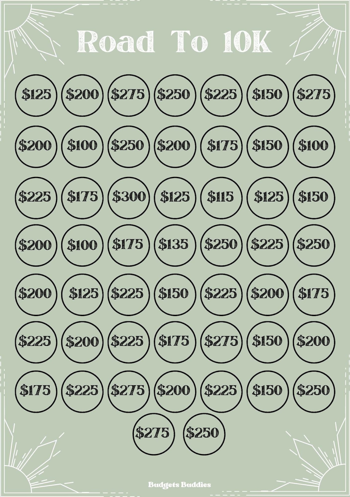 Road to 10k Savings Challenge Savings Tracker to 10K - Etsy