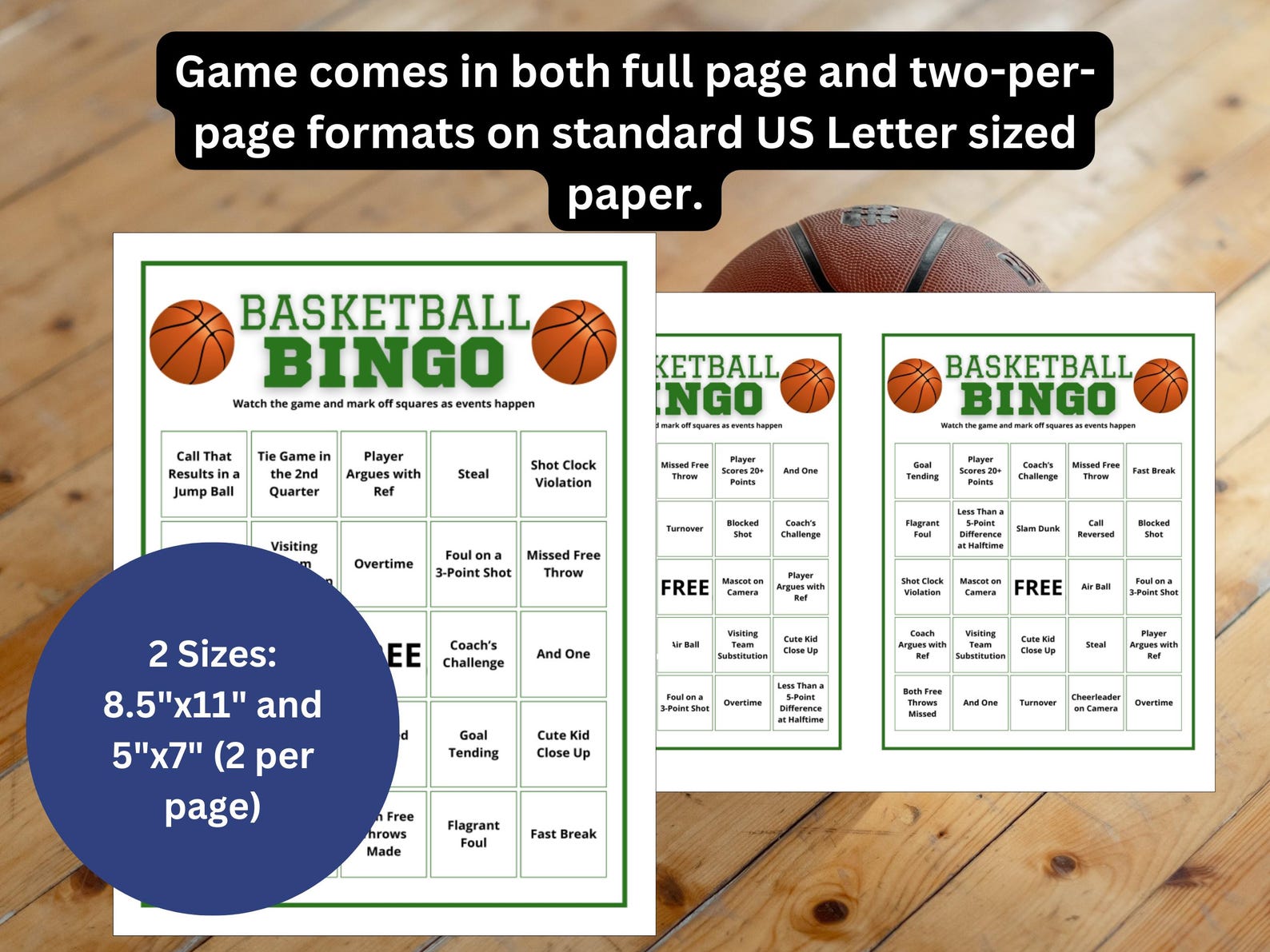 Basketball Bingo Game, 50 Unique Cards, NBA, March Madness (digital ...