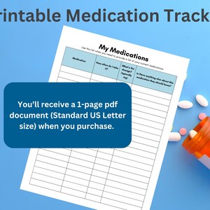 Medication List Tracker, Medication Log Printable, Medication Tracker ...