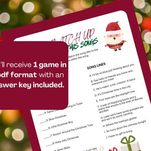 Christmas Match up Game for Kids - Etsy