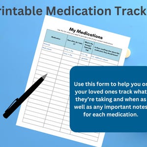 Medication List Tracker, Medication Log Printable, Medication Tracker ...