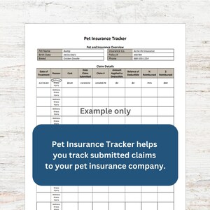 Printable Pet Health Tracker – Medical Records, Vet Visits (digital ...