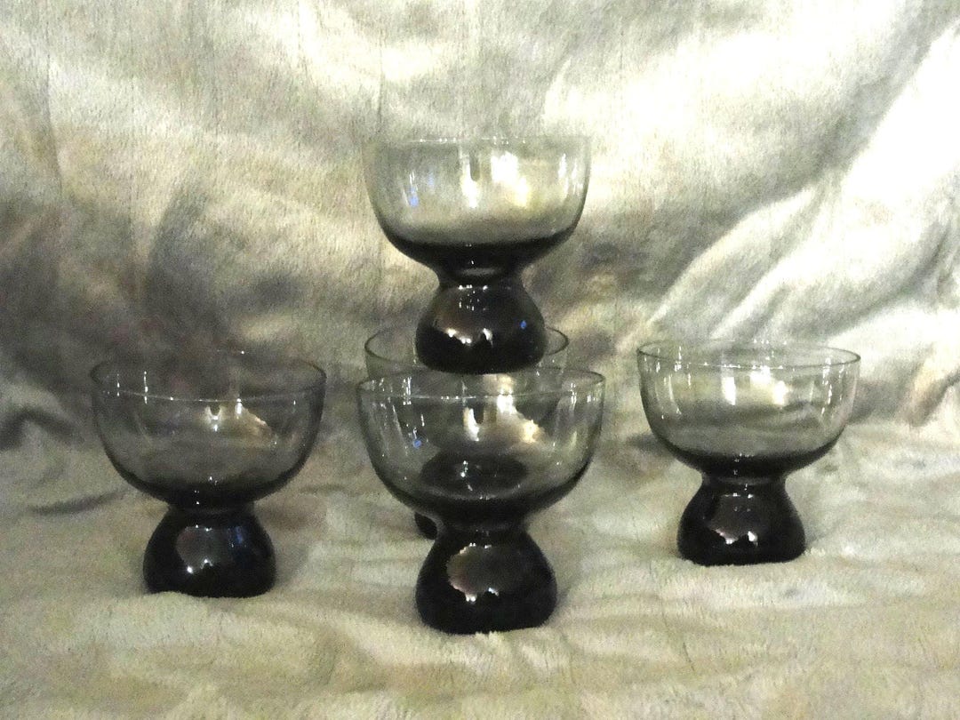 Set of 5 Mid Century Morgantown Glass Cocktail Glasses - Etsy