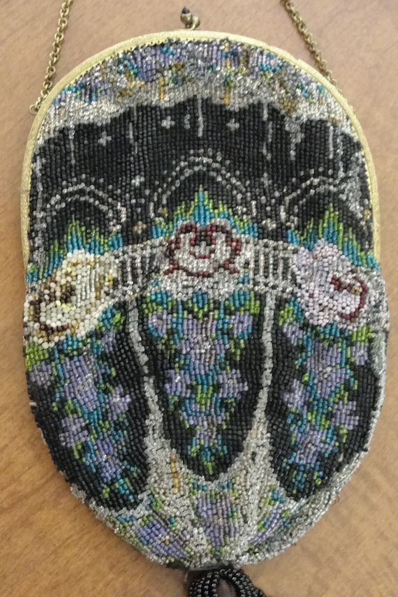 Antique Art Deco Beaded Purse - Gem