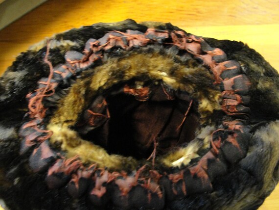 Antique Victorian Era Sheared Mink Hand Muff - Gem