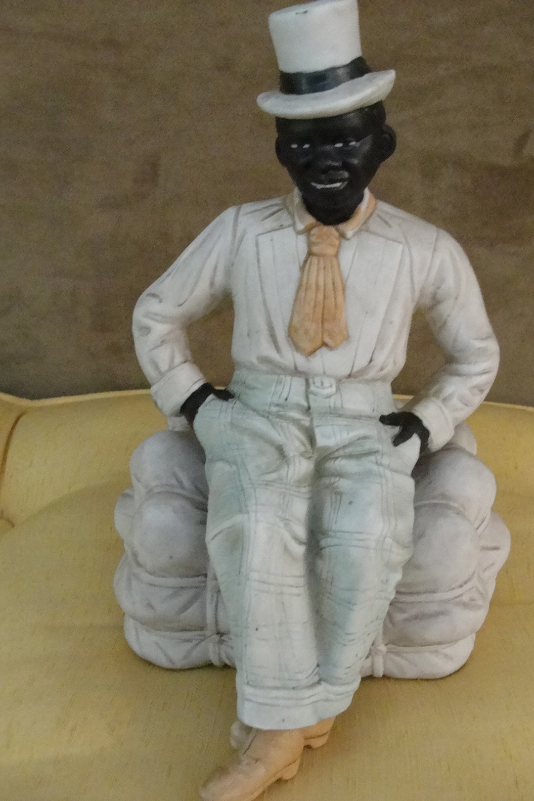 Vintage German Bisque Minstrel Man Figurine - Etsy