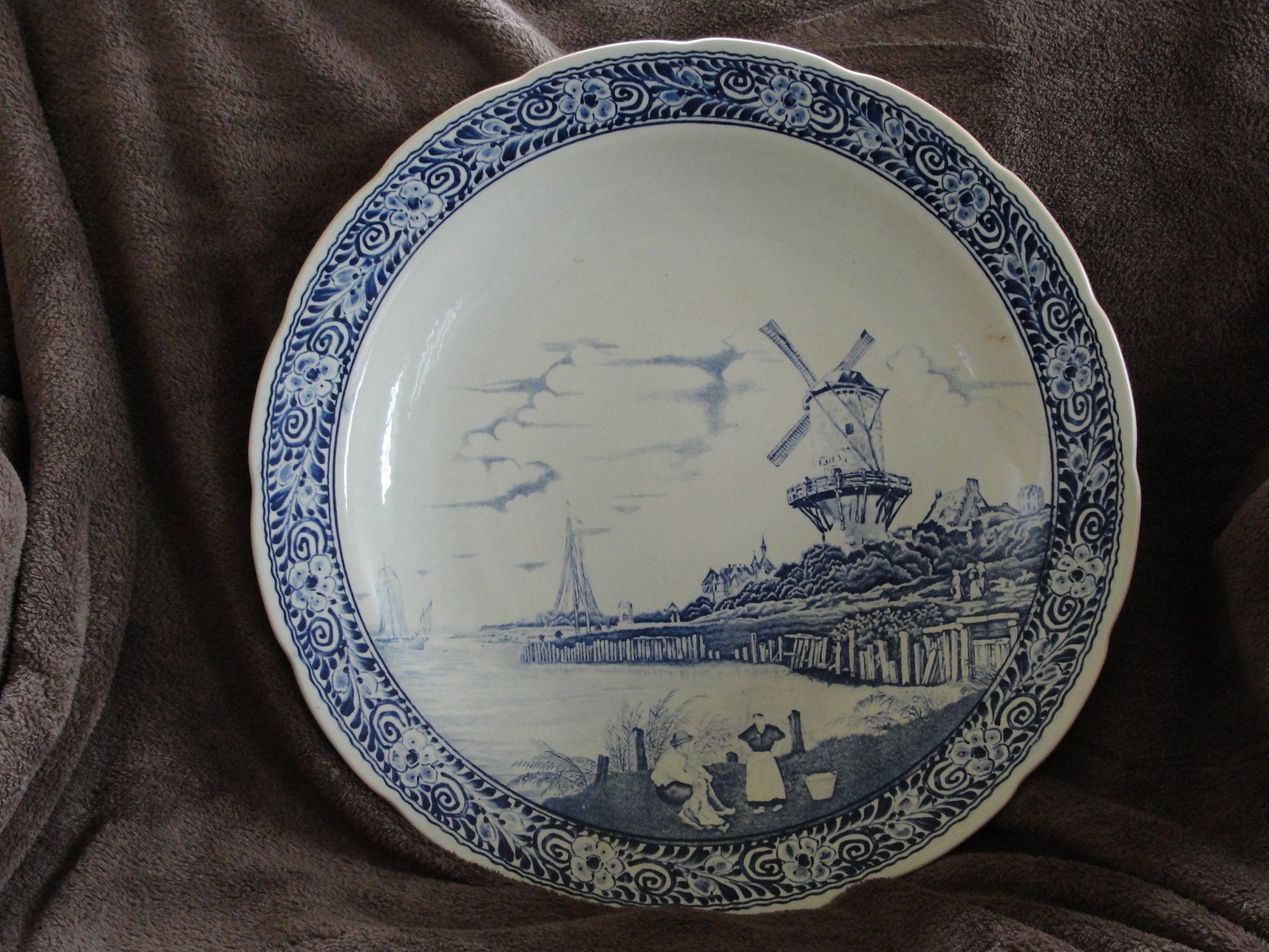 Vintage Delft Made for Royal Sphinx Holland by Boch Platter/wall ...