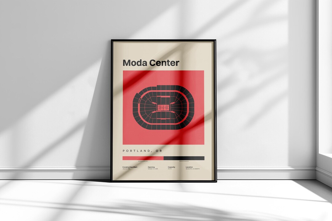 Portland Trailblazers Poster, Moda Center Poster, Trailblazers Art ...