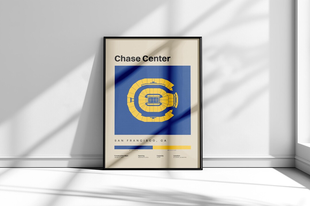Golden State Warriors, Chase Center Poster, GSW Art, Basketball Prints ...