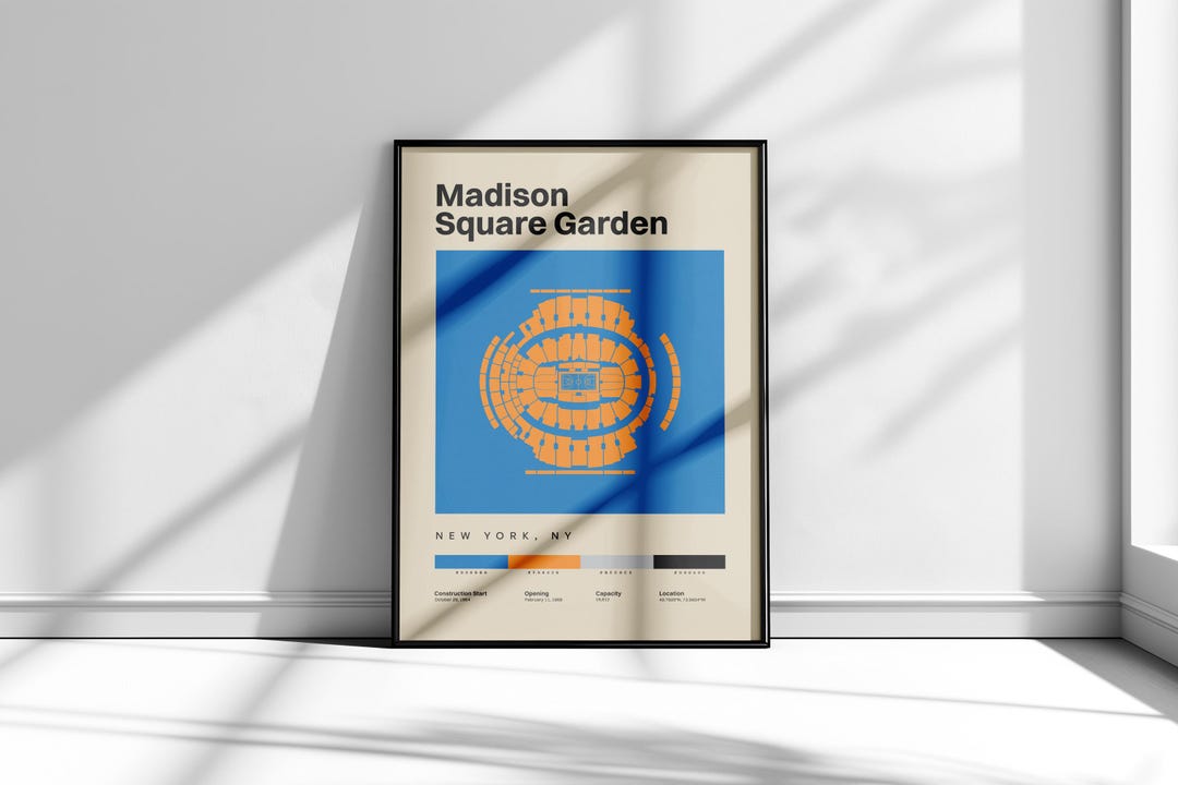 New York Knicks Poster, Madison Square Garden Poster, Knicks Art ...