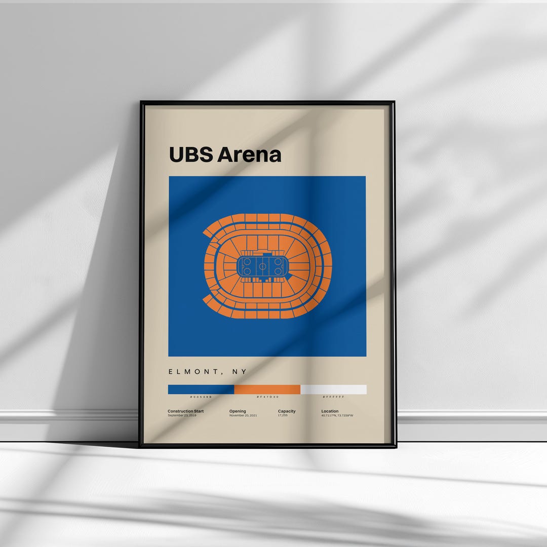 New York Islanders Poster, UBS Arena Poster, Sports Art, Hockey Prints ...