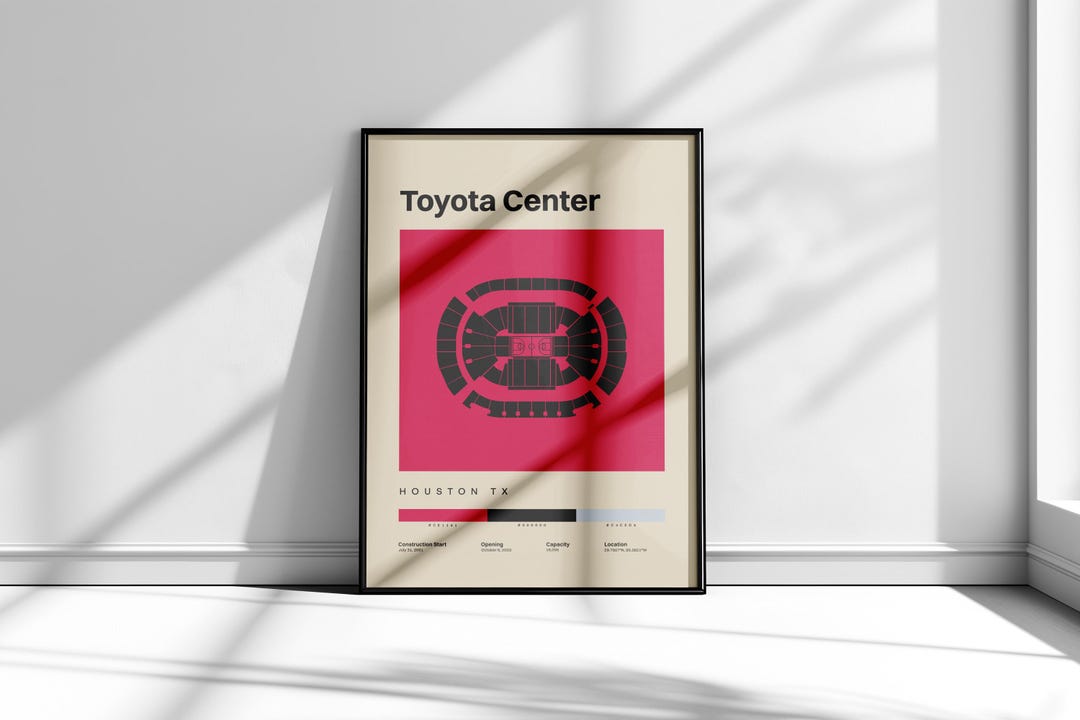 Houston Rockets Poster, Toyota Center Poster, Houston Rockets Art ...