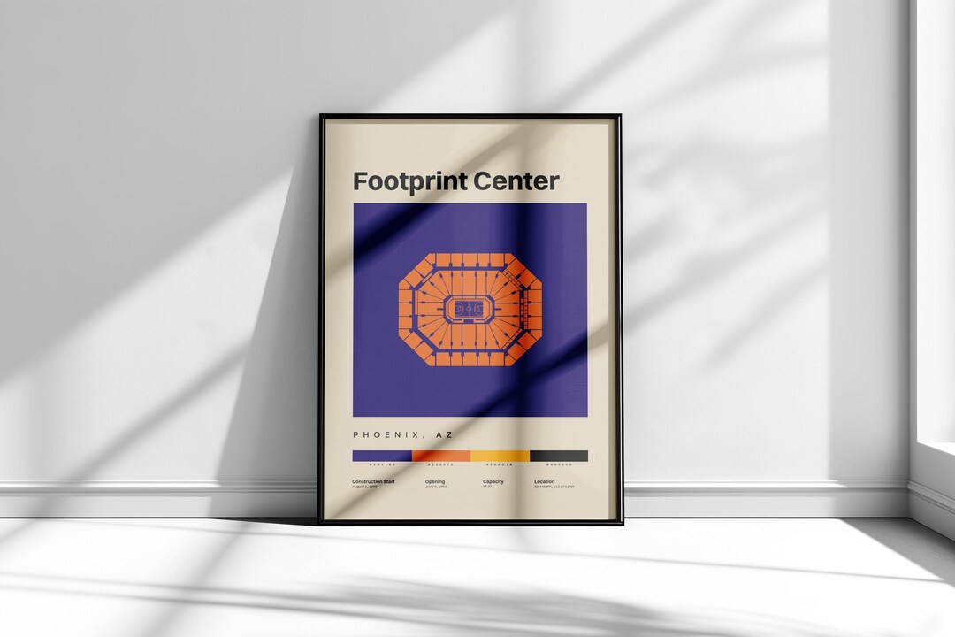 Phoenix Suns Poster, Footprint Center Poster, Phoenix Suns Art ...