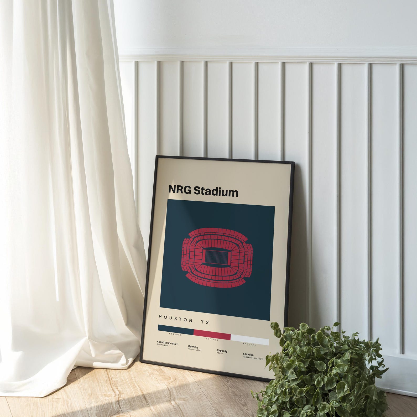 Houston Texans Poster, NRG Stadium Poster, Sports Art, Football Prints ...