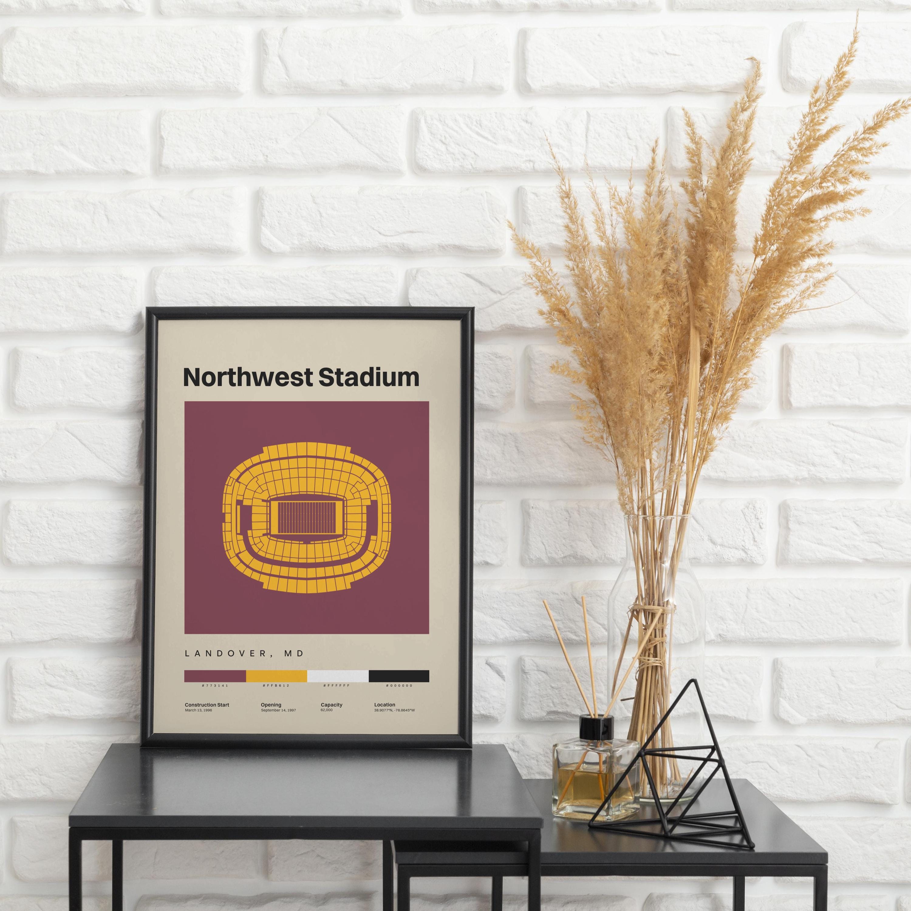 Washington Commanders Poster, Northwest Stadium , Sports Art, Football ...