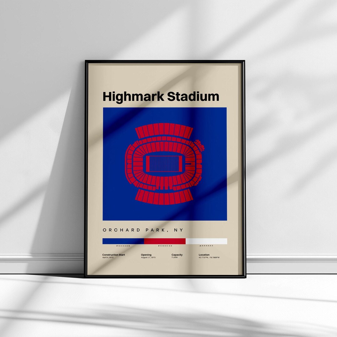 Buffalo Bills Poster, Highmark Stadium Poster, Sports Art, Football ...