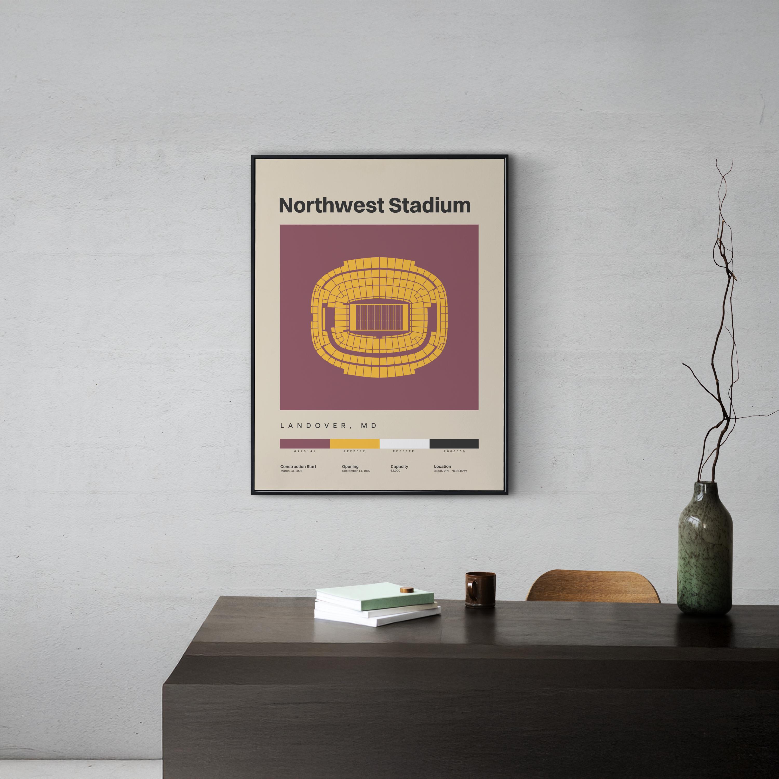 Washington Commanders Poster, Northwest Stadium , Sports Art, Football ...