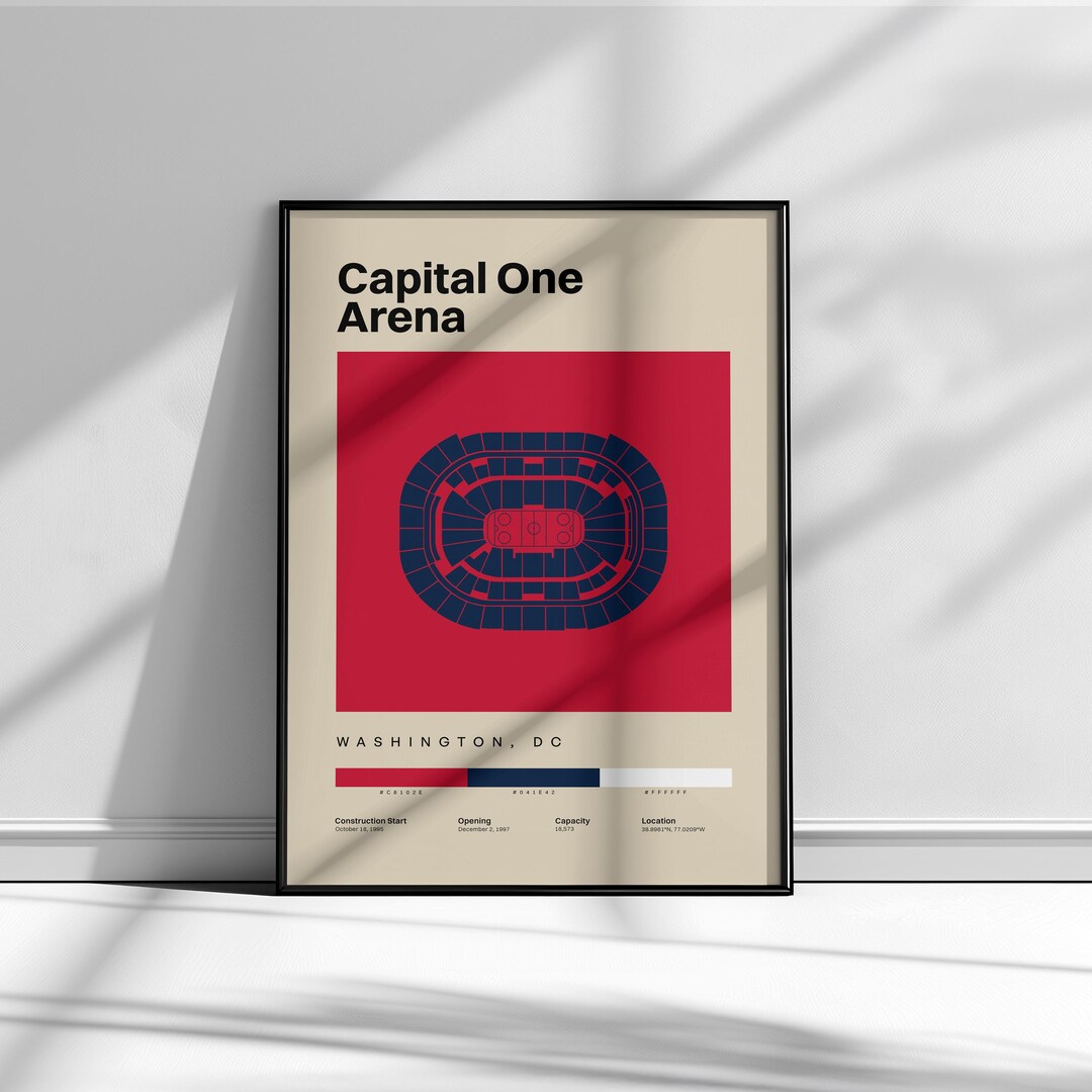Washington Capitals Poster, Capital One Arena Poster, Sports Art ...