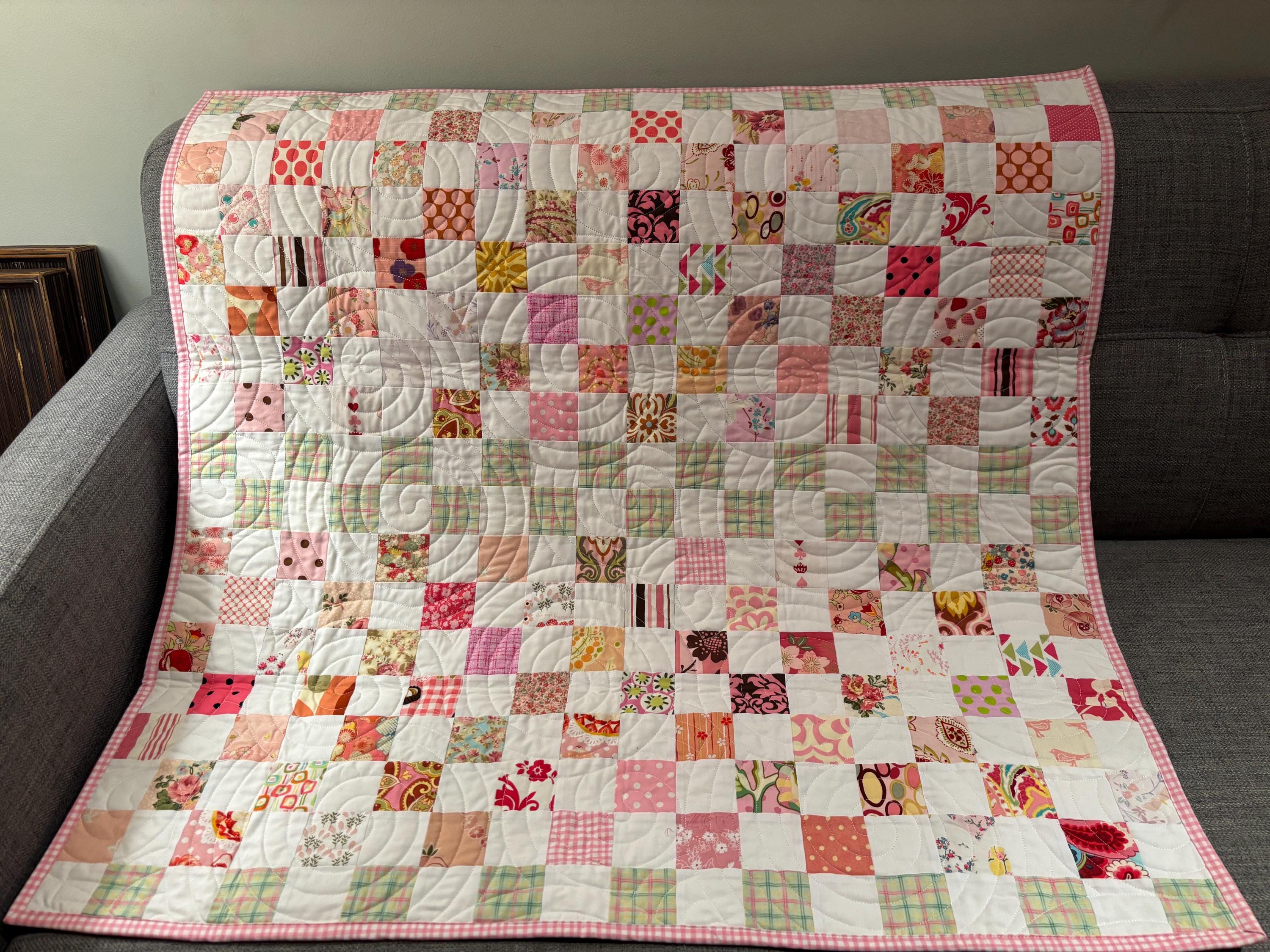 Cheerful Checkerboard Baby Quilt - Etsy