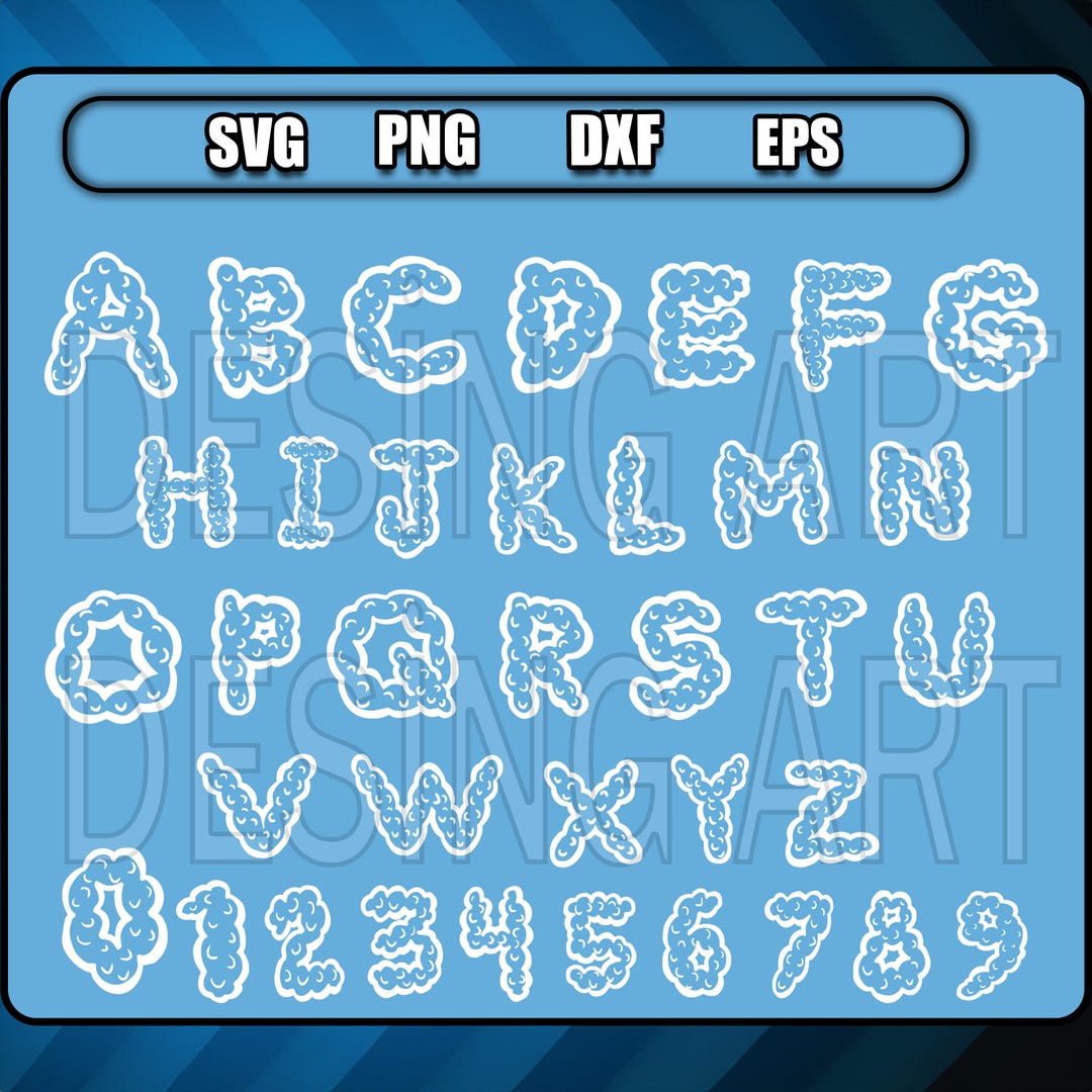 Clouds PNG Letters, Transparent Background, Clouds Alphabet Clip Art ...