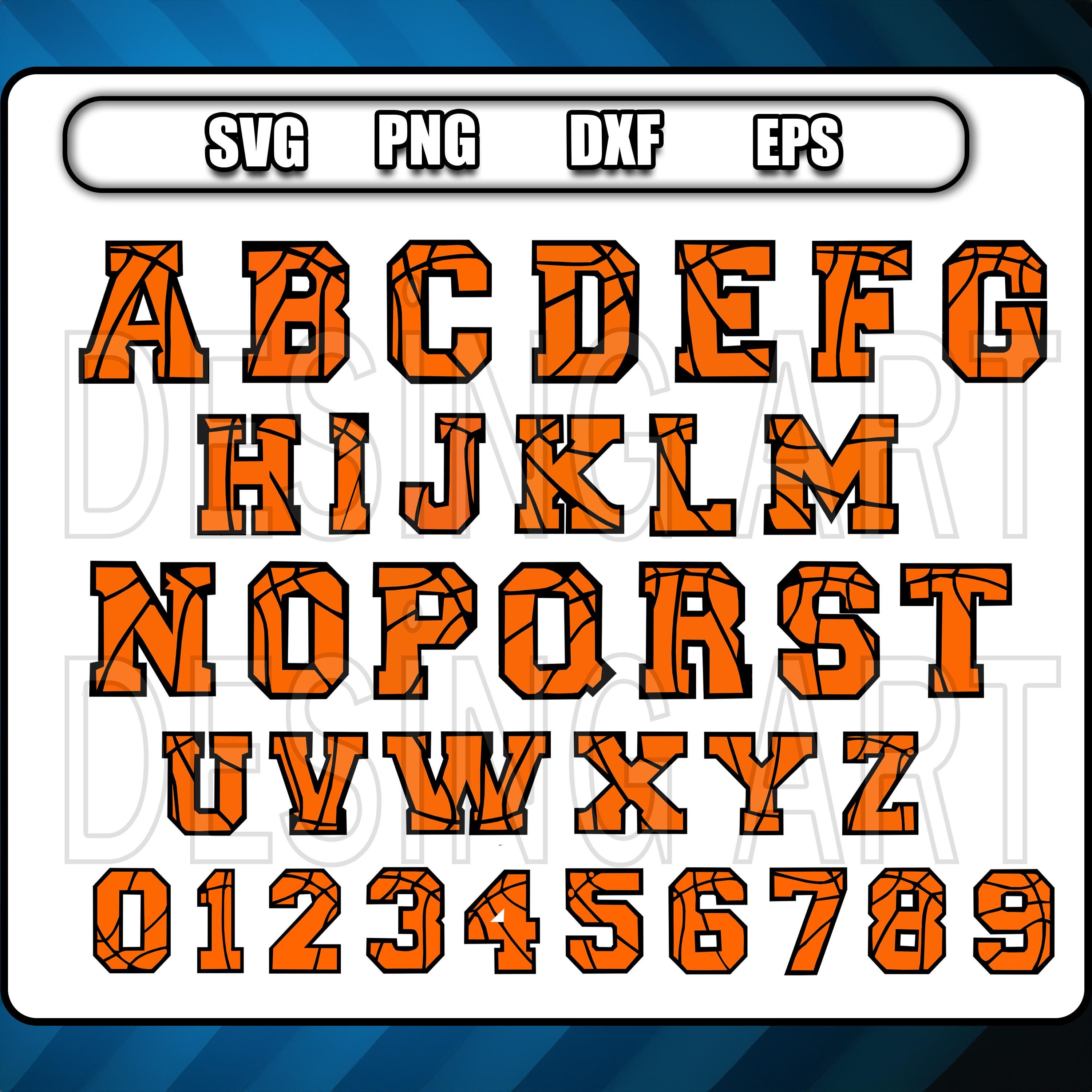 Basketball Font SVG Basketball Alphabet SVG Basketball Letters SVG ...