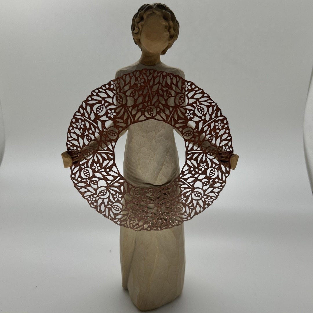 2010 Willow Tree Welcome Here Figurine Sculpture Rustic Wreath Serene ...