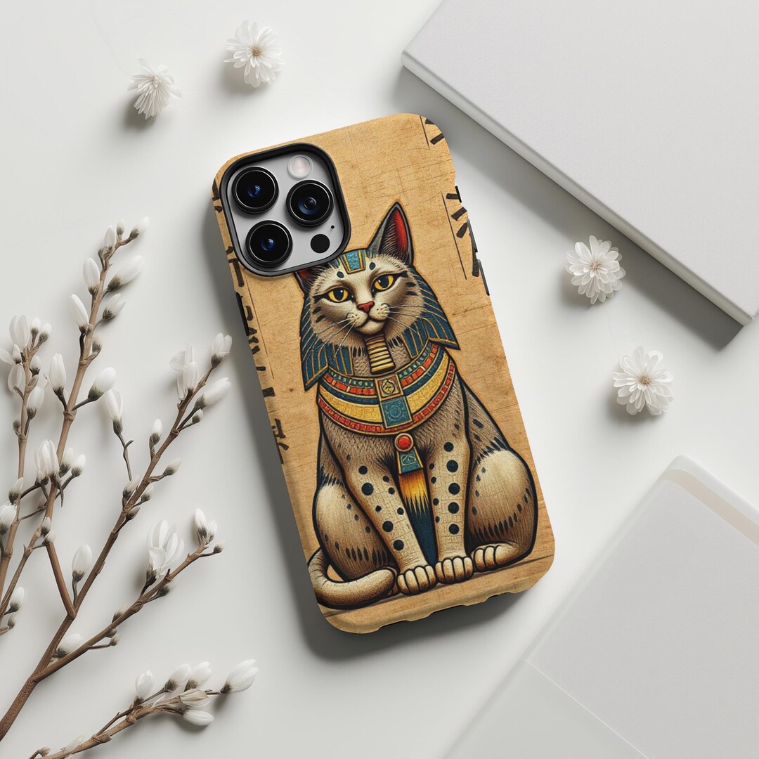 Egyptian Pharaoh Phone Case, Egypt Cat Faroah Phone Cases, Cute Cat ...