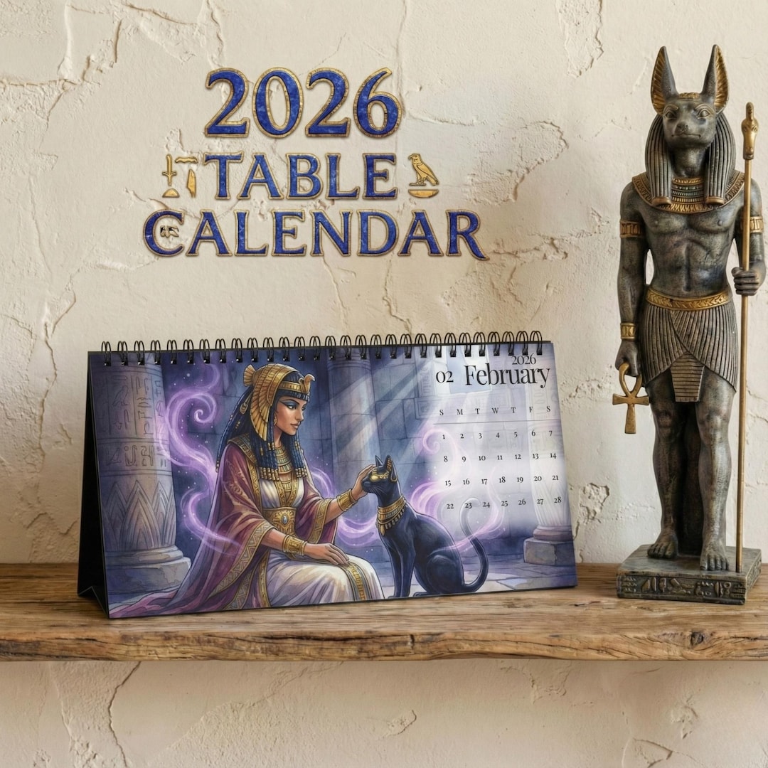 Egyptian Goddess Desktop Calendar 2026 | 12 Months Ancient Egypt Art ...