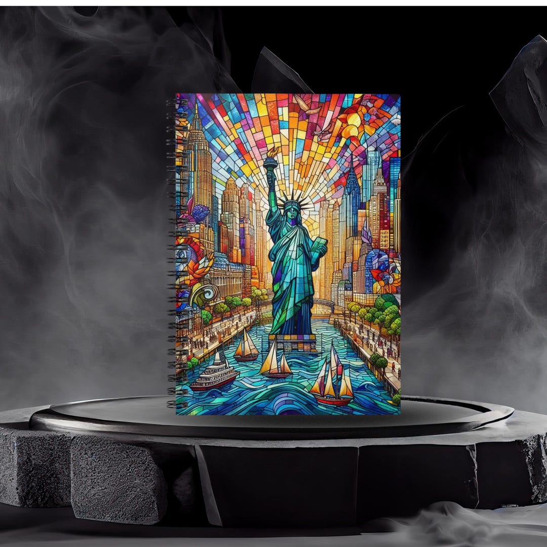 Spiral Notebook - Statue of Liberty, NYC Journal Gift, Patriotic School ...