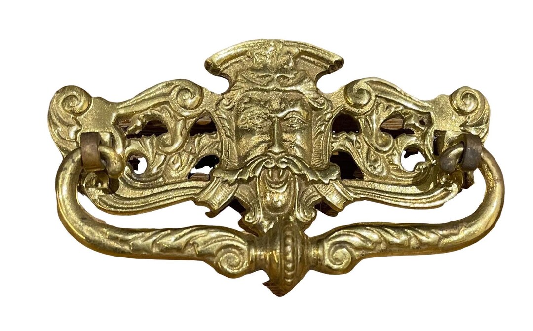 Vintage Solid Brass Chest Handle - Oriental King - Fine Quality Brass X2 - Etsy