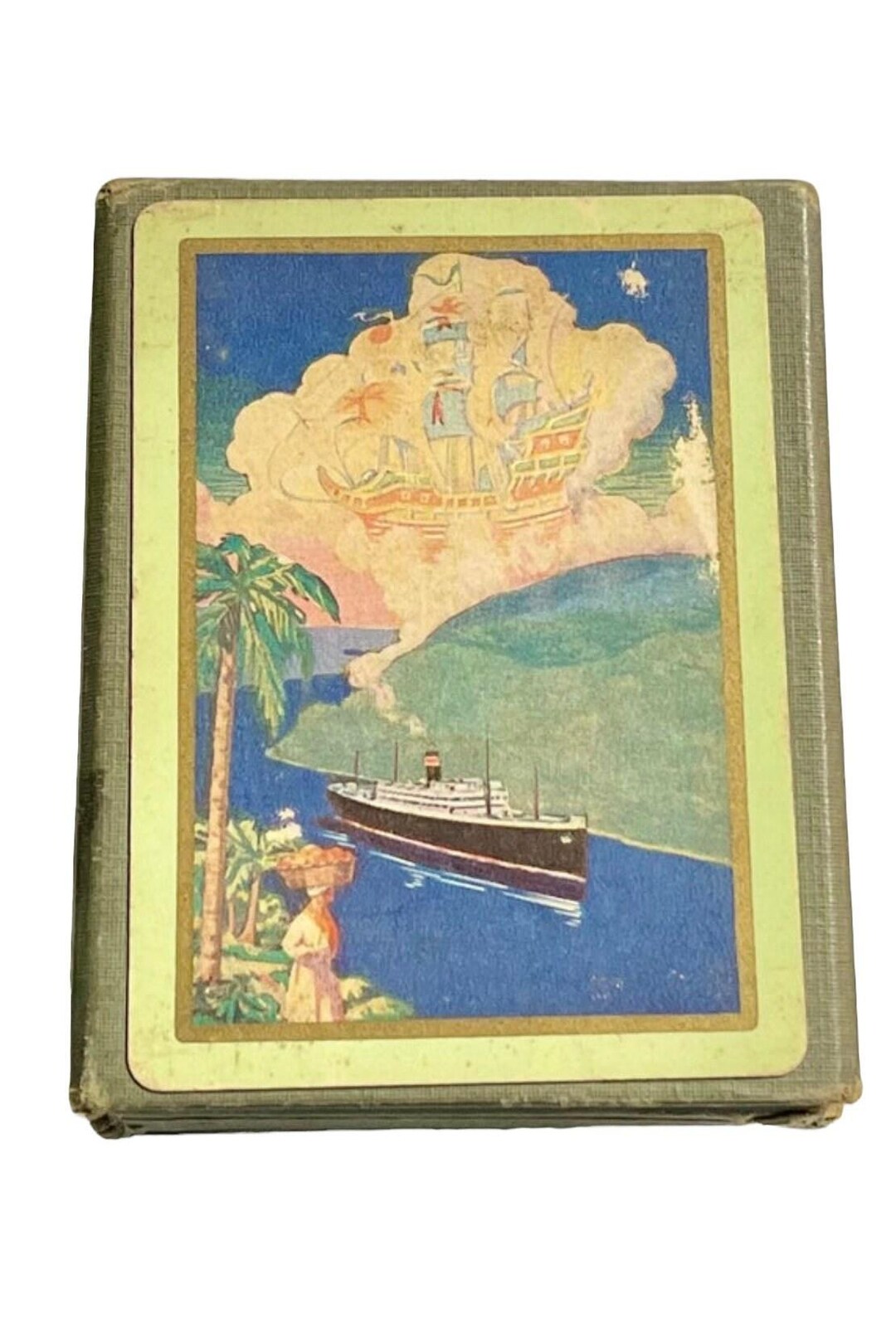 Antique Souvenir Panama Playing Cards - Gold Leaf Edged - C1930s - Etsy