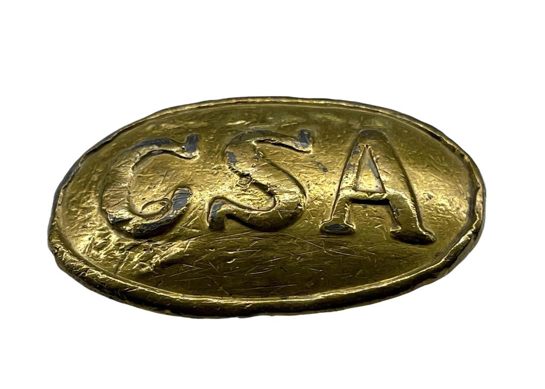 Scarce Confederate CSA Belt Buckle - Rare American Civil War Military ...