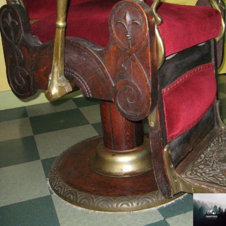 Koken Quatersawn Oak Barber Chair - Incredible Showstopping Centrepiece ...