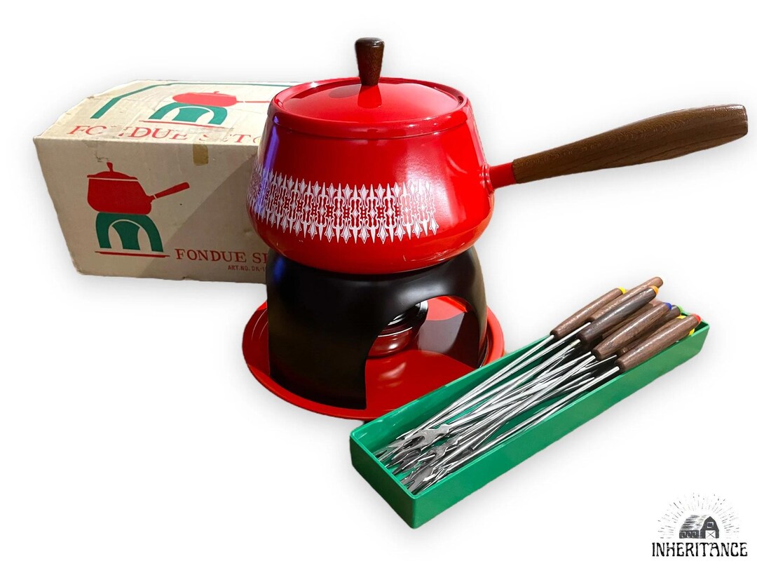 Retro Japanese Made Fondue Set W Box in Near Mint Condition - Puma ...