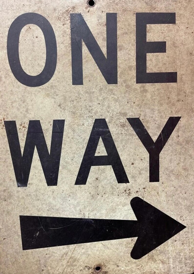 Rare USA One Way Sign Street Signage Street Sign C1970s - Etsy