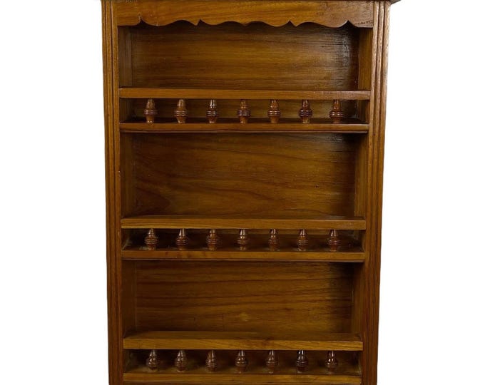 Vintage Hand Made Teak Wall Mounted Hall Stand Shelf or Spice Rack - Etsy