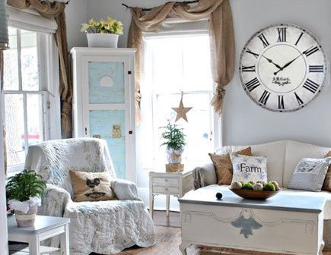 Large Wall Clock 30 inch Grand Gallery II Antique Style | Etsy