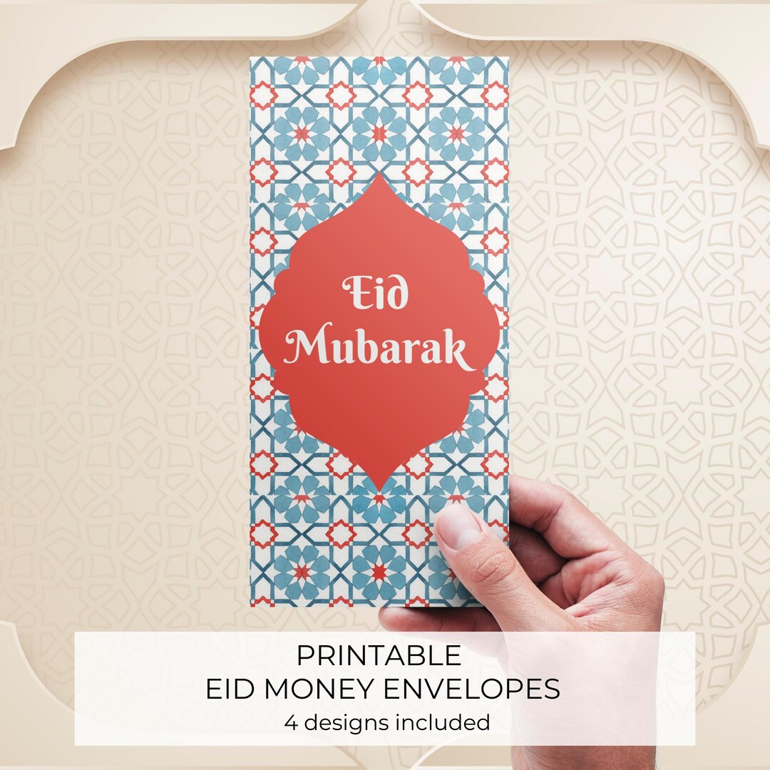 Eid Mubarak Money Envelope, Bundle of 4 Designs, Eidee Envelopes, Eidi ...