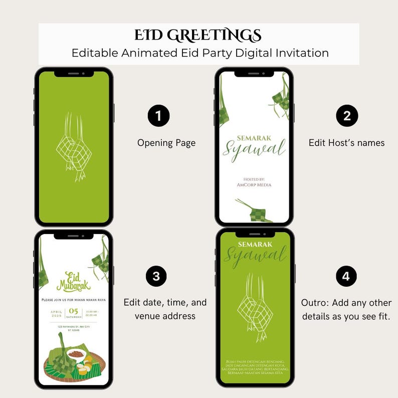 Editable Eid Open House Digital Invite, Jemputan Rumah Terbuka Hari ...