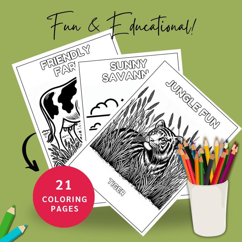 Animal Adventures: Who Lives Where | Kids Coloring Book | Learn About ...